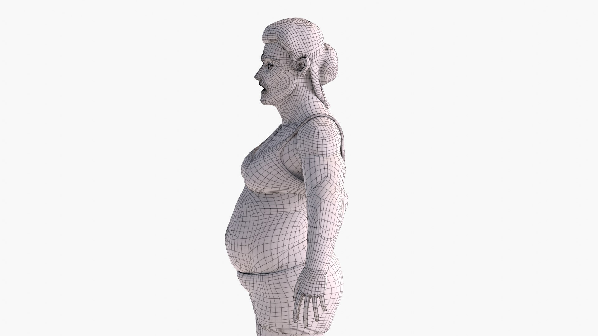 Stylized Human Female Corpulent 3D model - TurboSquid 1959388