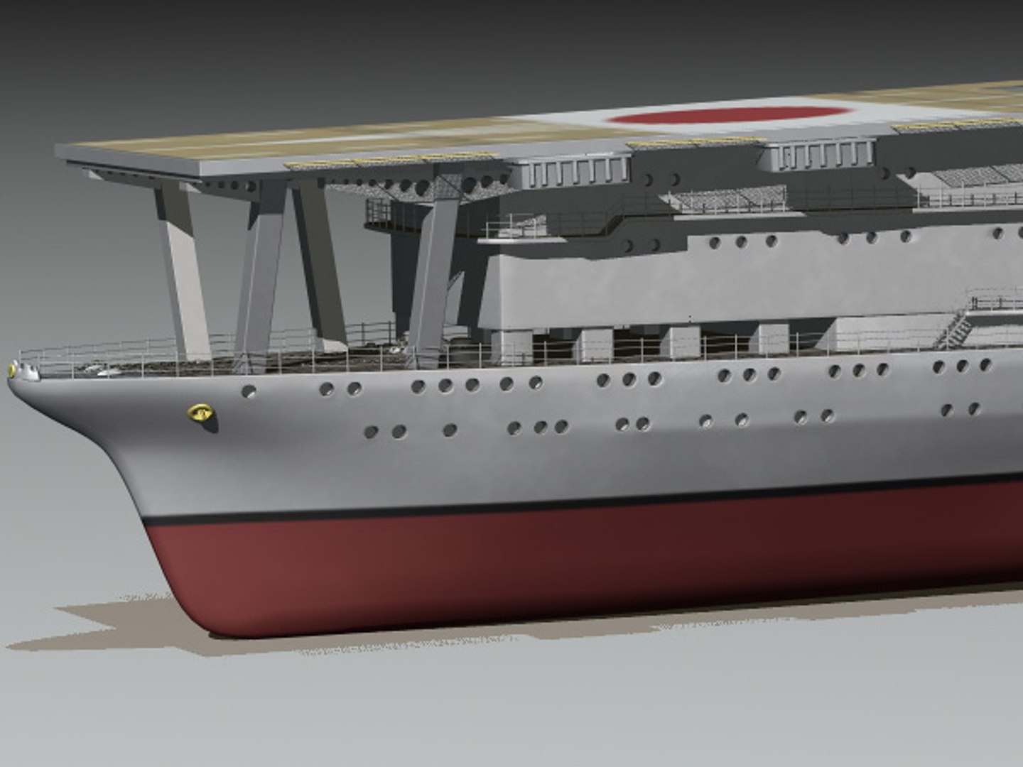 3d Model Akagi Aircraft Carrier Japanese