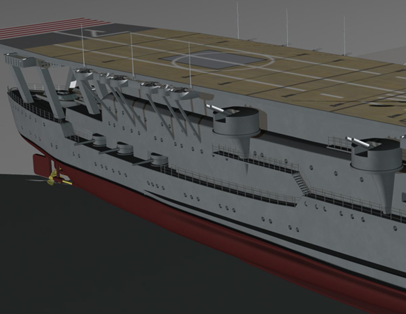 3d model akagi aircraft carrier japanese