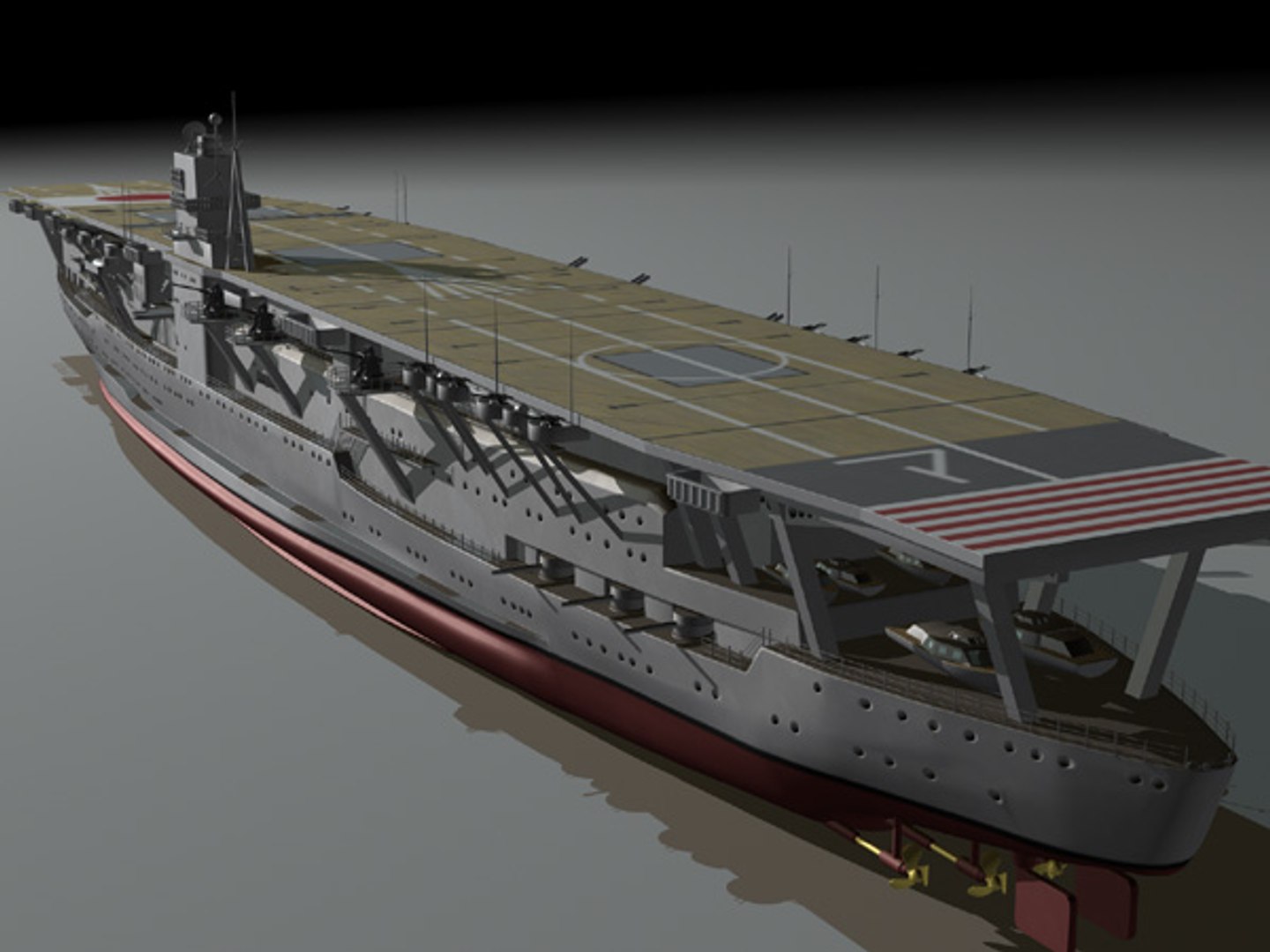 3d Model Akagi Aircraft Carrier Japanese