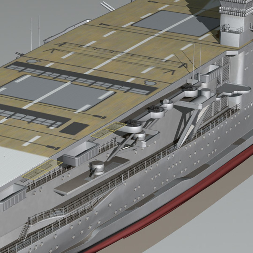 3d Model Akagi Aircraft Carrier Japanese