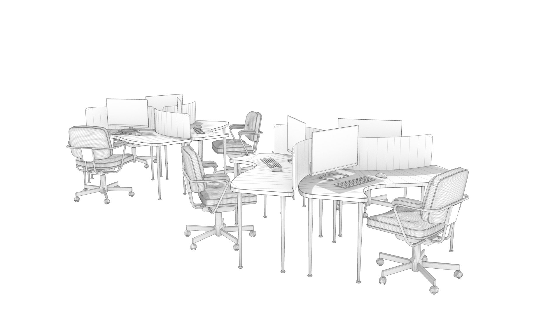 Work station model - TurboSquid 1826817