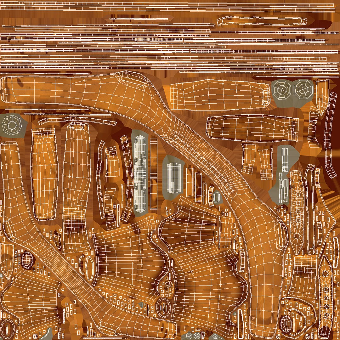 3D Double Gun Belt Brown - TurboSquid 1749609