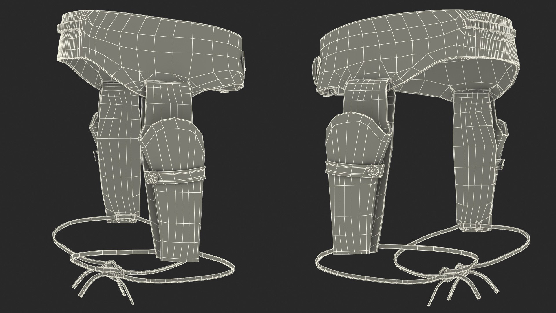 3D Double Gun Belt Brown - TurboSquid 1749609