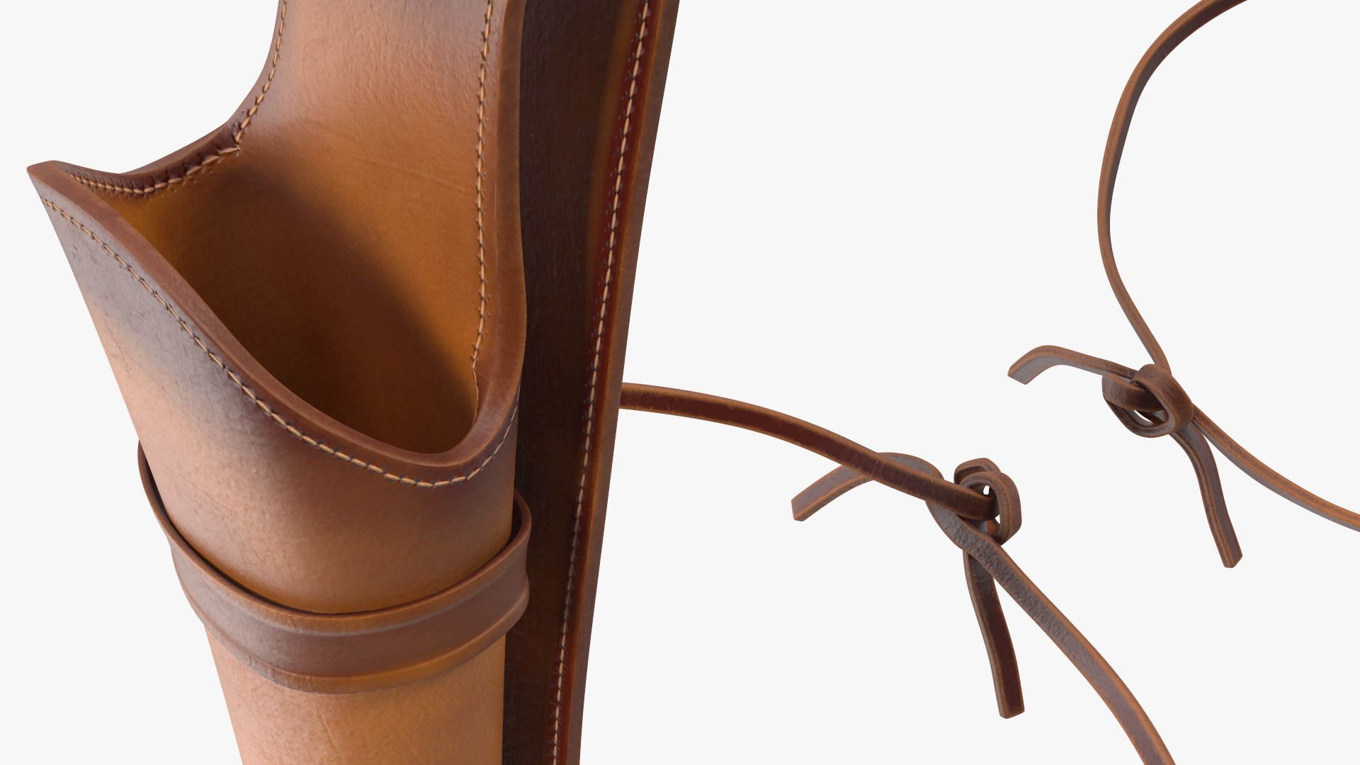 3D Double Gun Belt Brown - TurboSquid 1749609