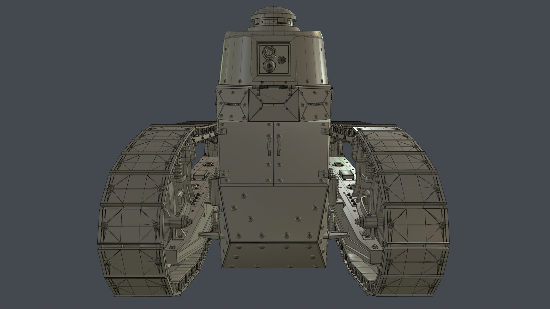 3D Model Tank Renault Ft17 - TurboSquid 1398999