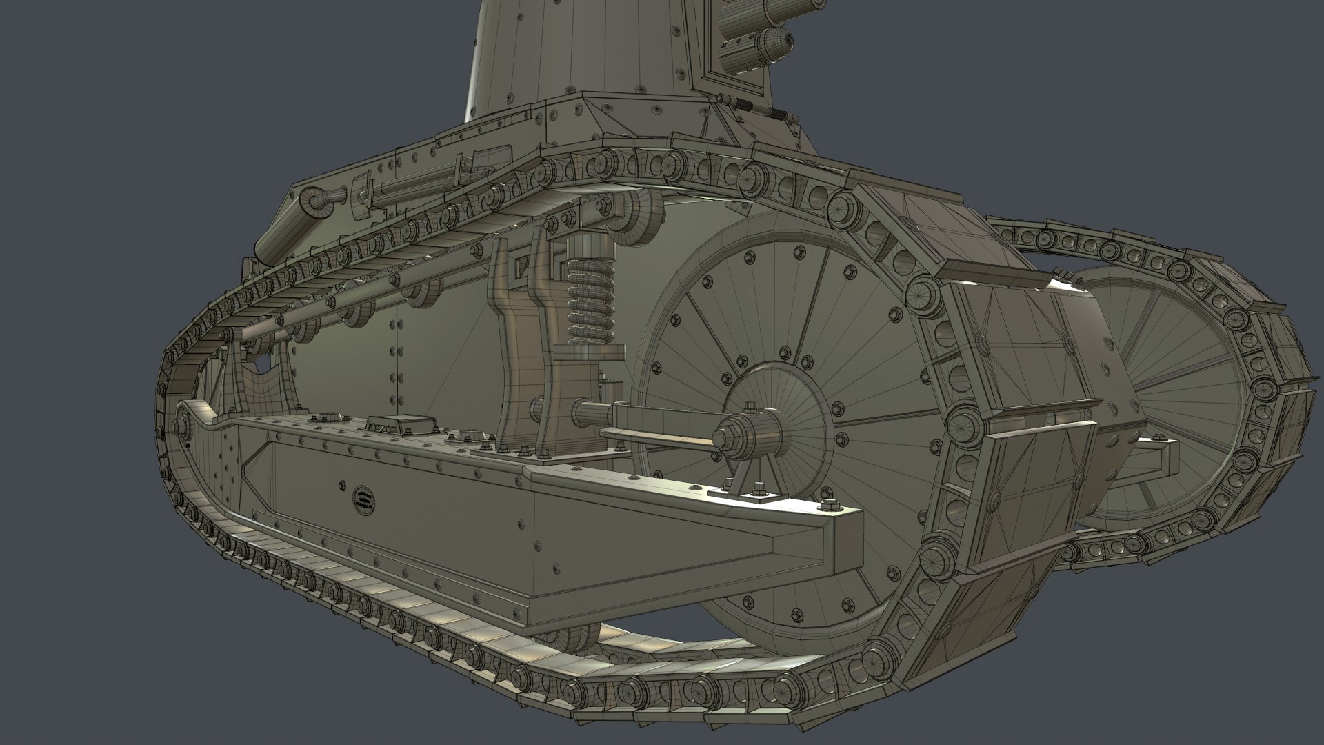 3D Model Tank Renault Ft17 - TurboSquid 1398999