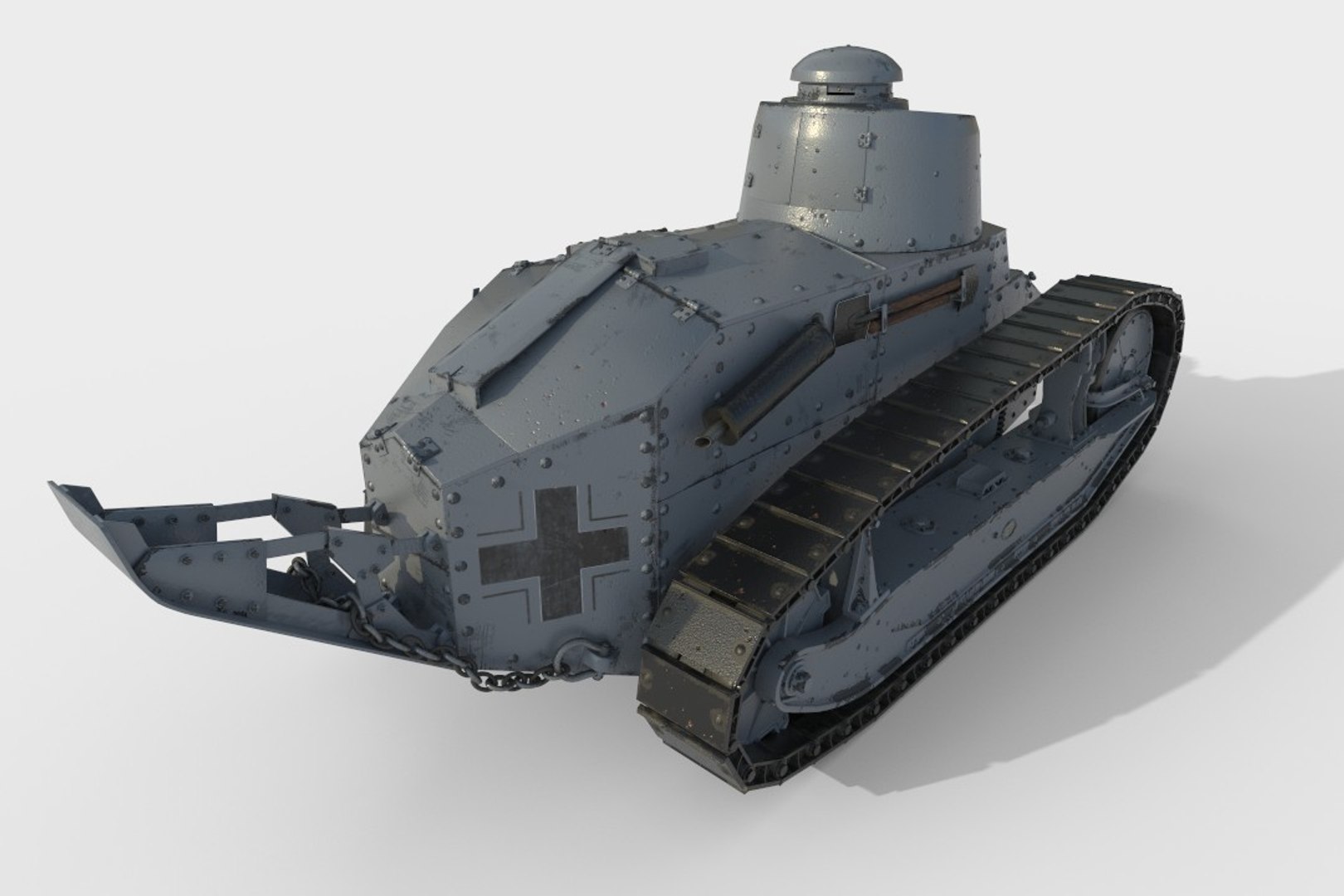 3D Model Tank Renault Ft17 - TurboSquid 1398999