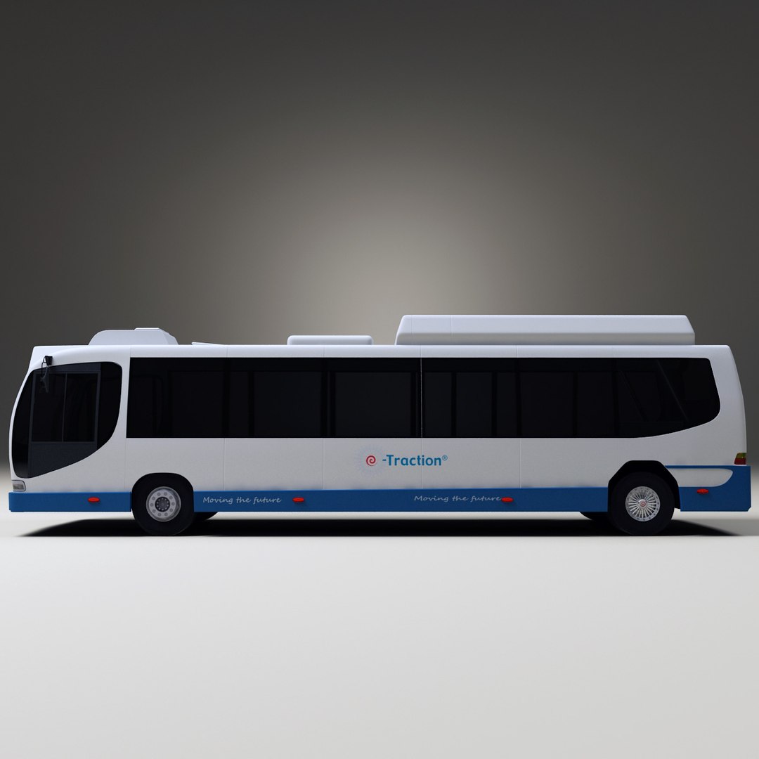 Realistic Bus E-traction V2 3d Model