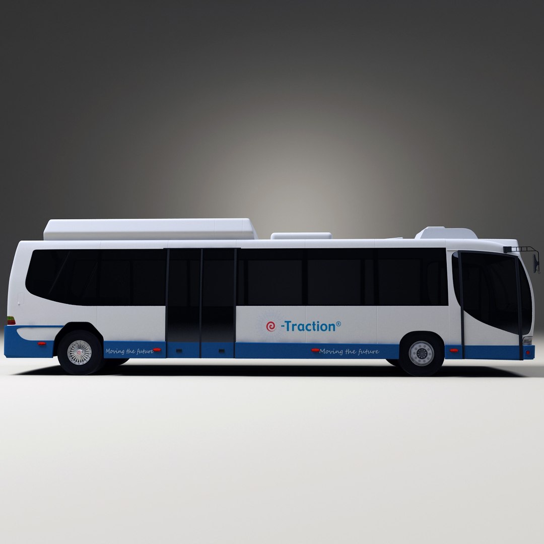 Realistic Bus E-traction V2 3d Model