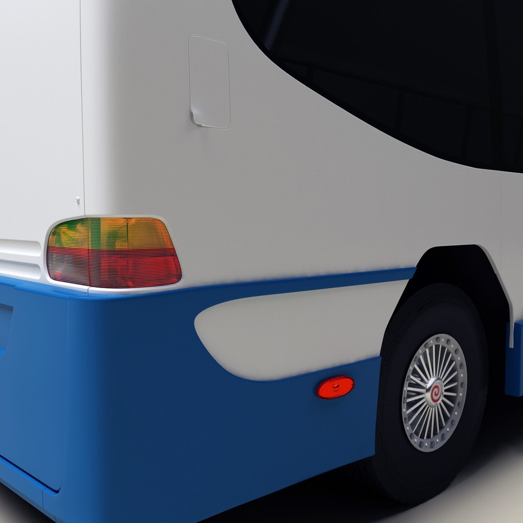 Realistic Bus E-traction V2 3d Model