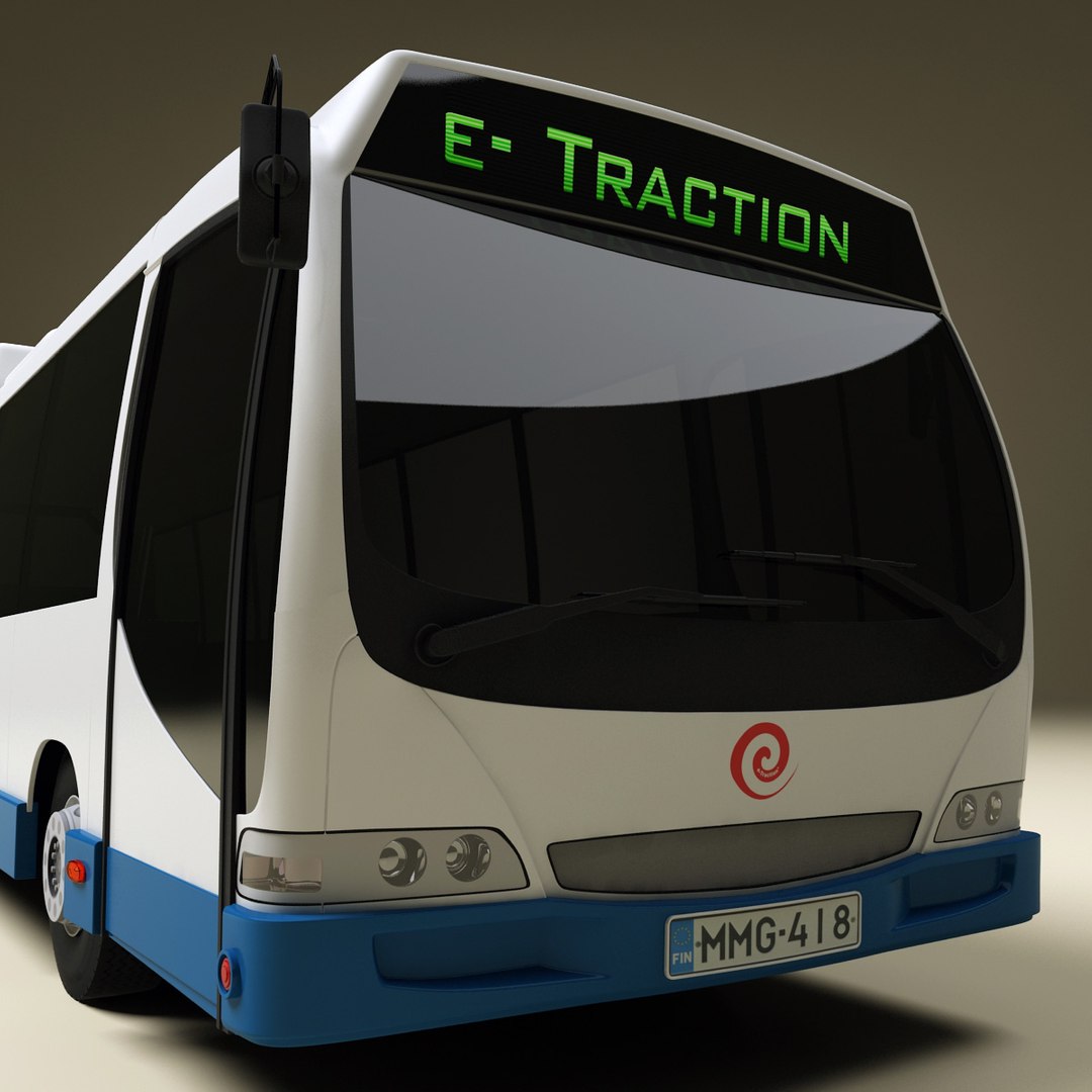 Realistic Bus E-traction V2 3d Model