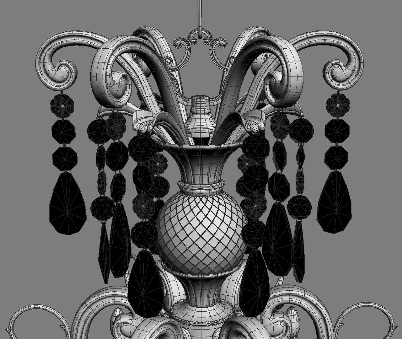 3dsmax Chandelier Badari Lighting B4-42
