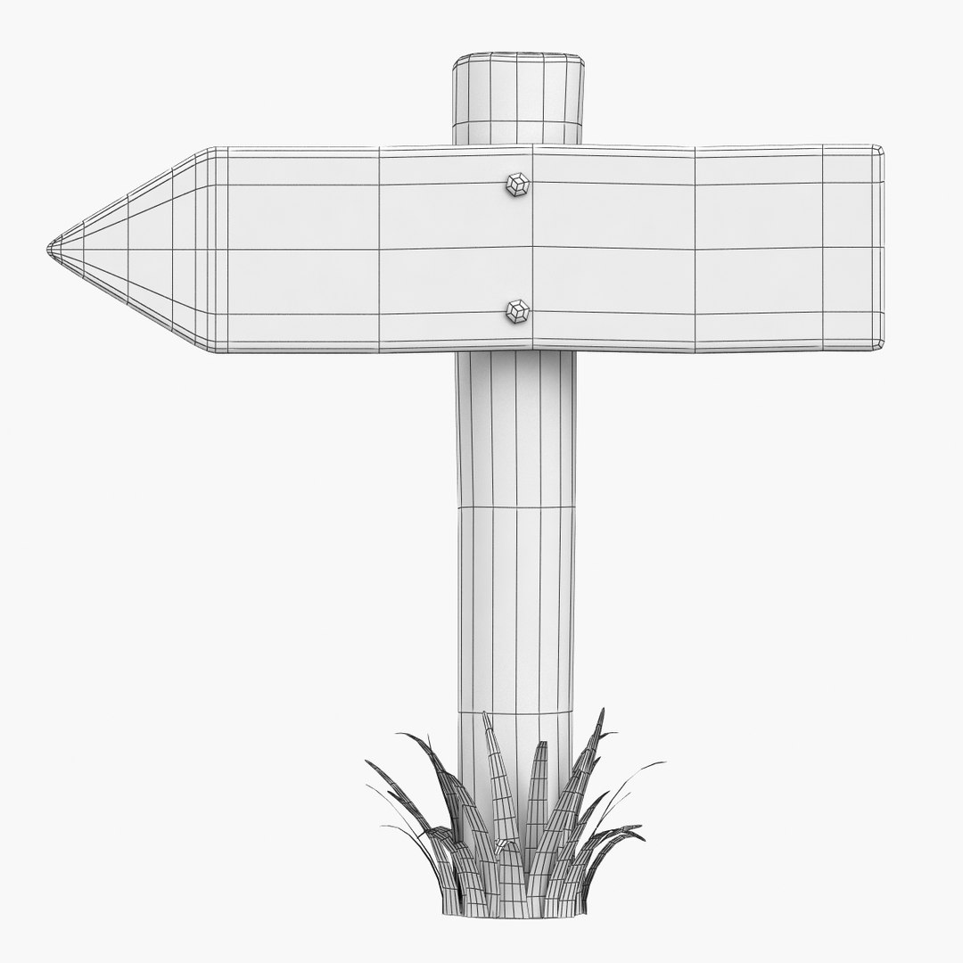 3D trail sign - TurboSquid 1542234