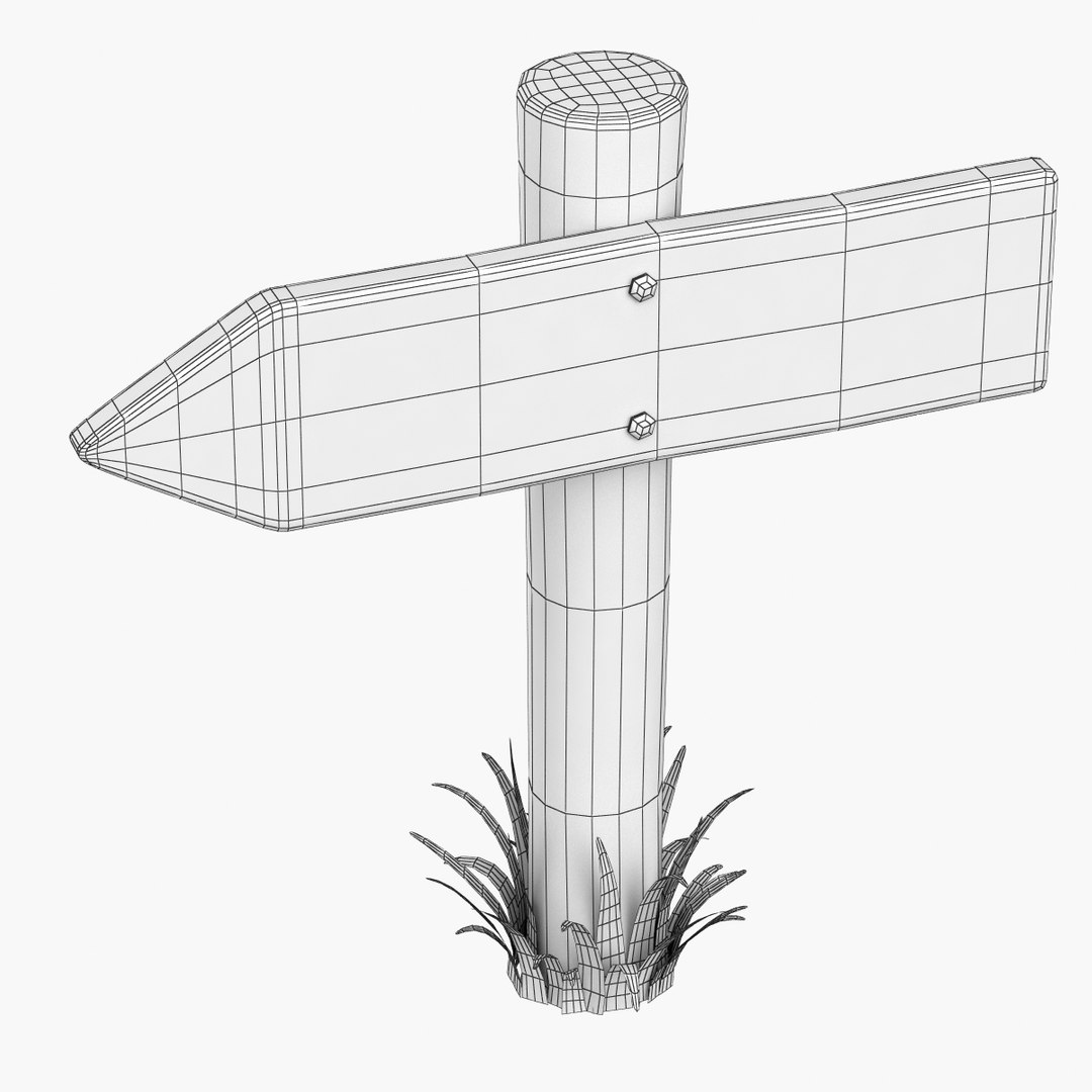 3D trail sign - TurboSquid 1542234