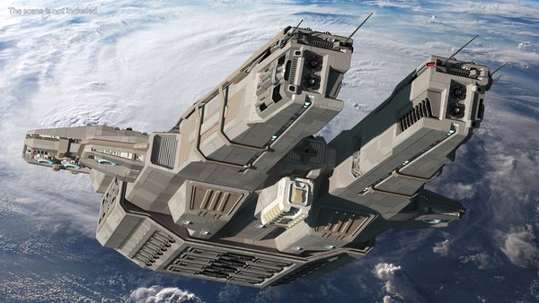 modelo 3d Nave espacial civil - TurboSquid 2220591