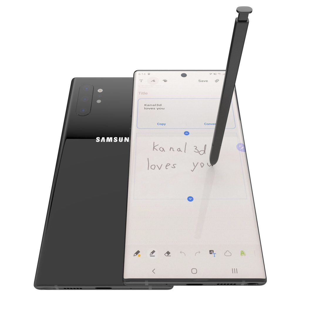 3D Realistic Samsung Galaxy Note Model - TurboSquid 1446968