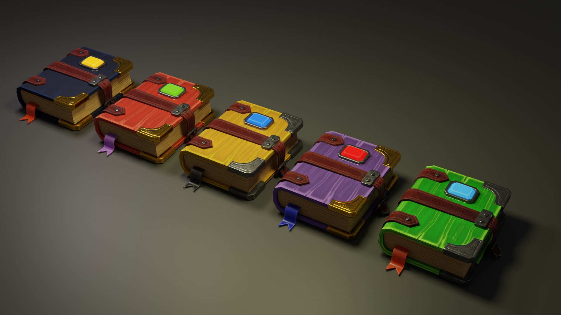 3D model Medieval Book Set Low-poly 3D model - TurboSquid 1910582