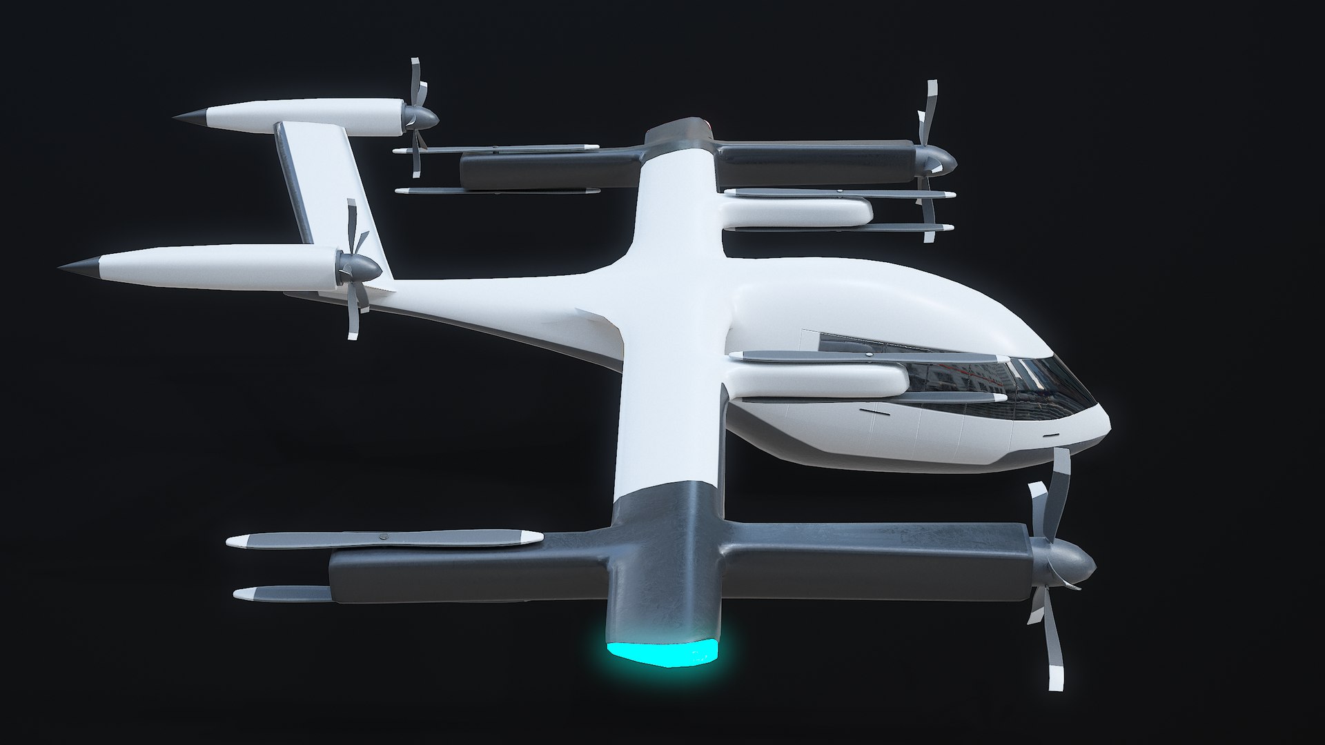 3D Model Flying Taxi EVTOL PBR 03 - TurboSquid 1915800