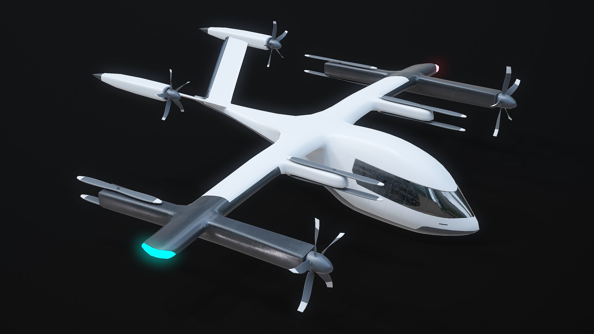 3D model Flying Taxi eVTOL PBR 03 - TurboSquid 1915800
