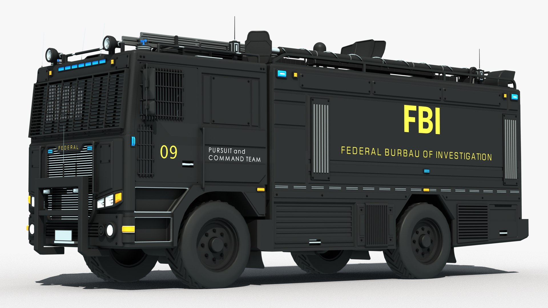 3D Pursuit and Command Team FBI Truck - TurboSquid 2039161