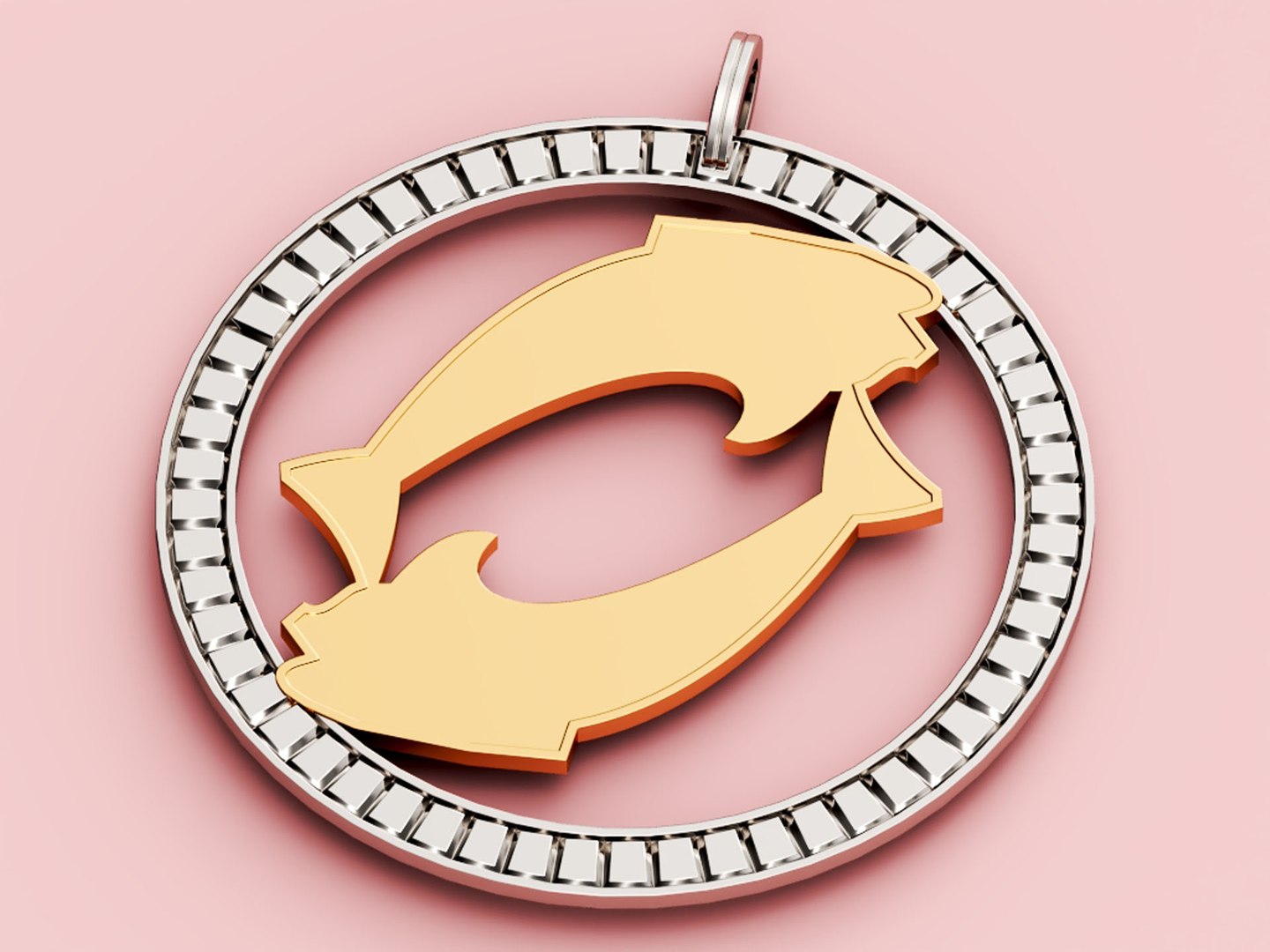 3D Pisces Pendant model - TurboSquid 1839517
