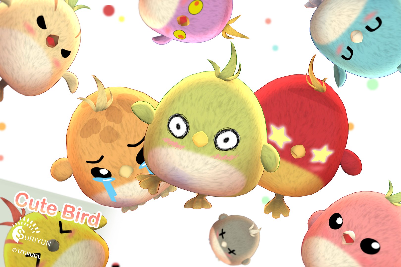 3D Cute Bird - TurboSquid 2163329