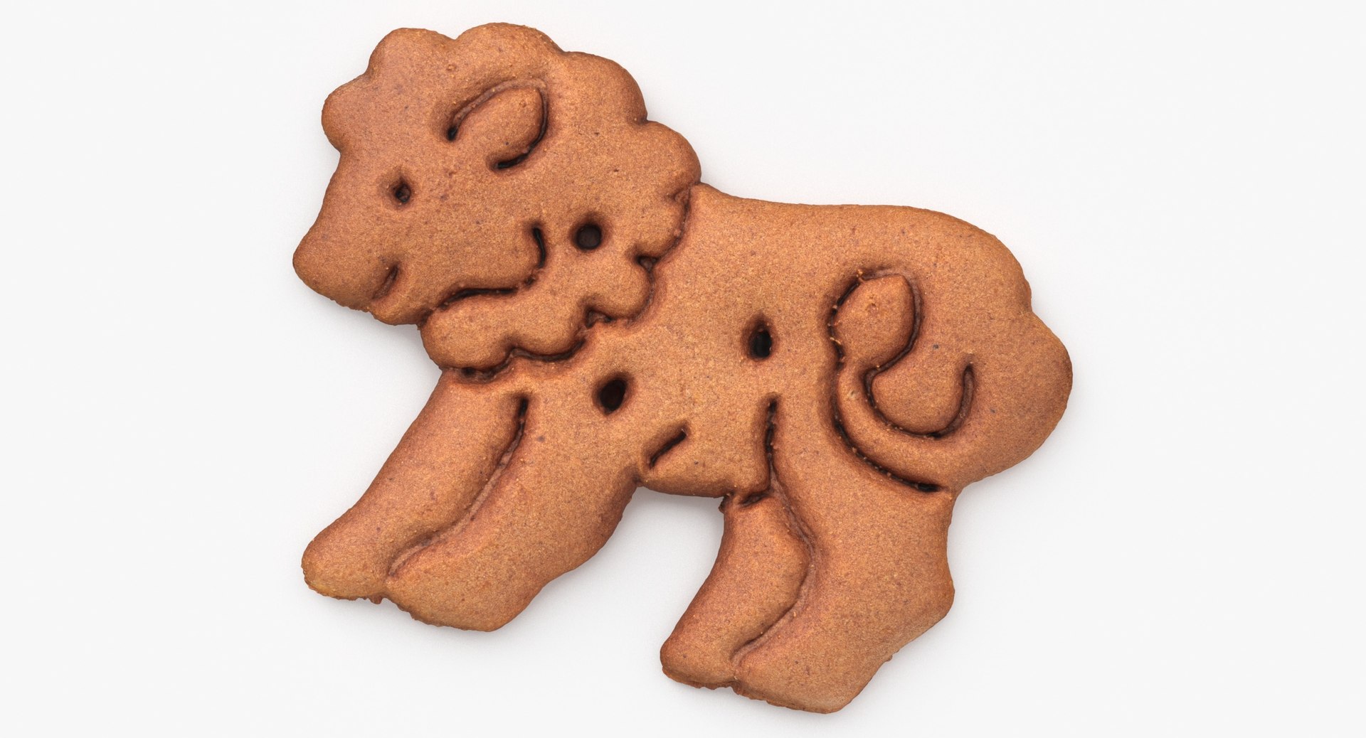 3D Cocoa Lion Cookie 01 model - TurboSquid 1875634