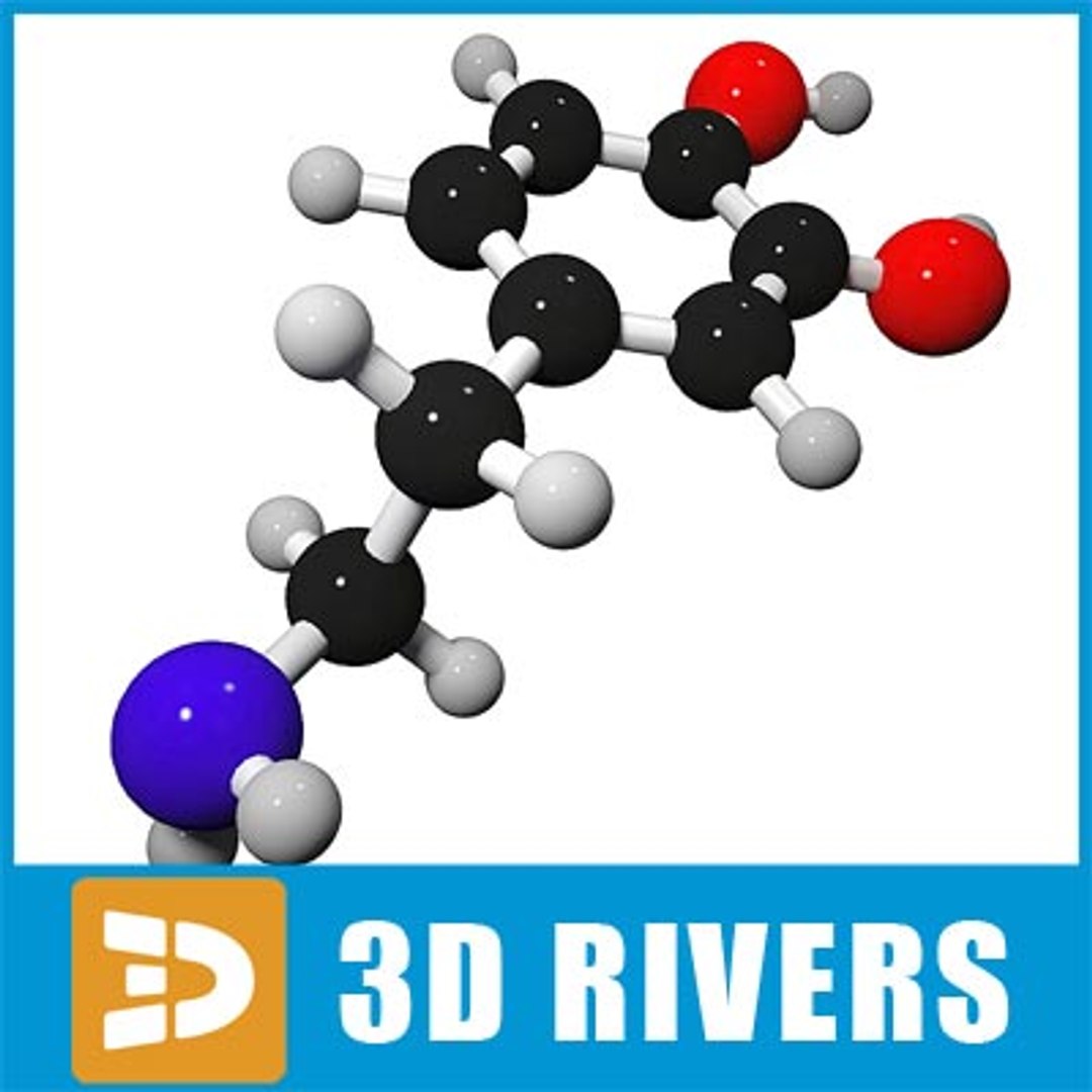 Dopamine Structure 3d