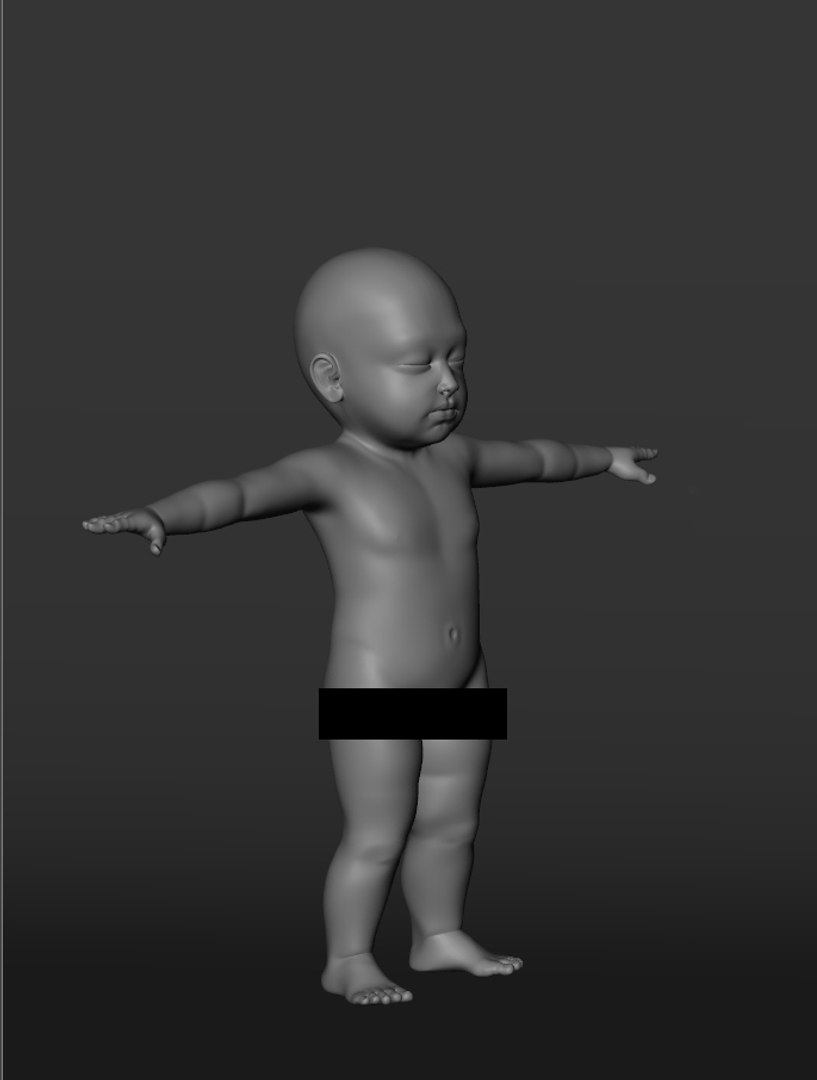 3d model infant anatomy