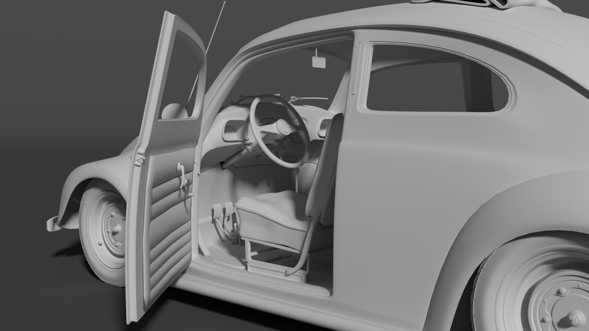 3d Beetle 1952 Custom Model