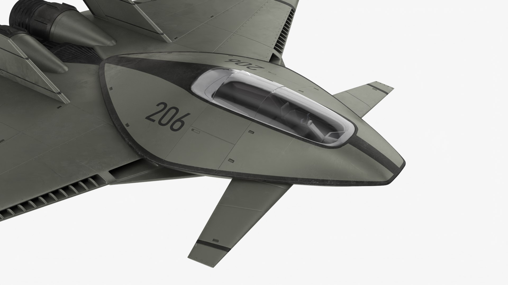 3D Model Futuristic Stealth Fighter Aircraft - TurboSquid 2254999
