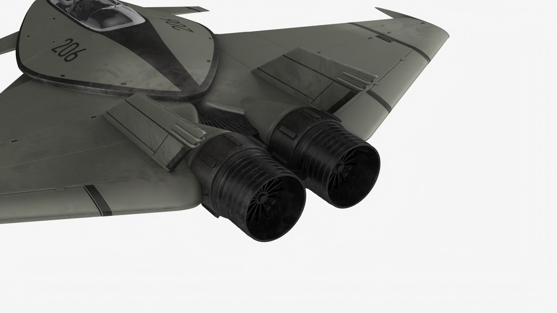3D Model Futuristic Stealth Fighter Aircraft - TurboSquid 2254999