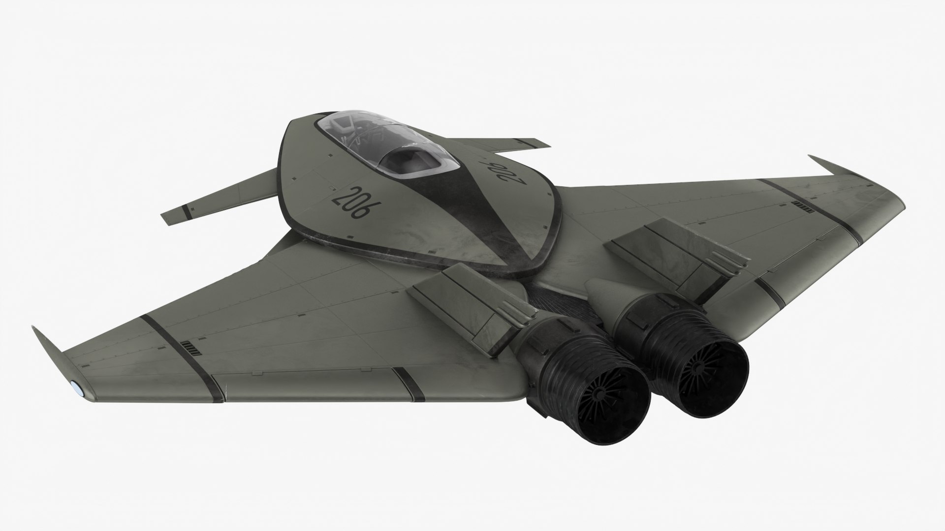 3D Model Futuristic Stealth Fighter Aircraft - TurboSquid 2254999
