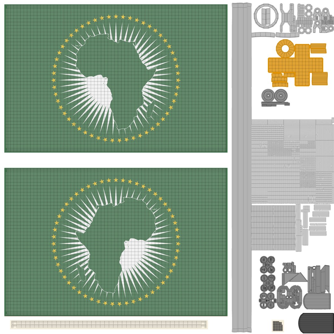 Flags Of African Union 3D - TurboSquid 2232977