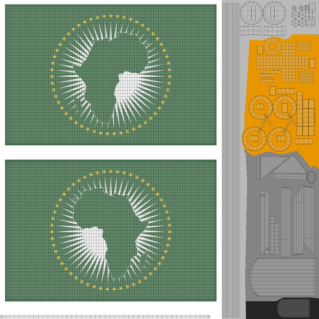 Flags Of African Union 3D - TurboSquid 2232977