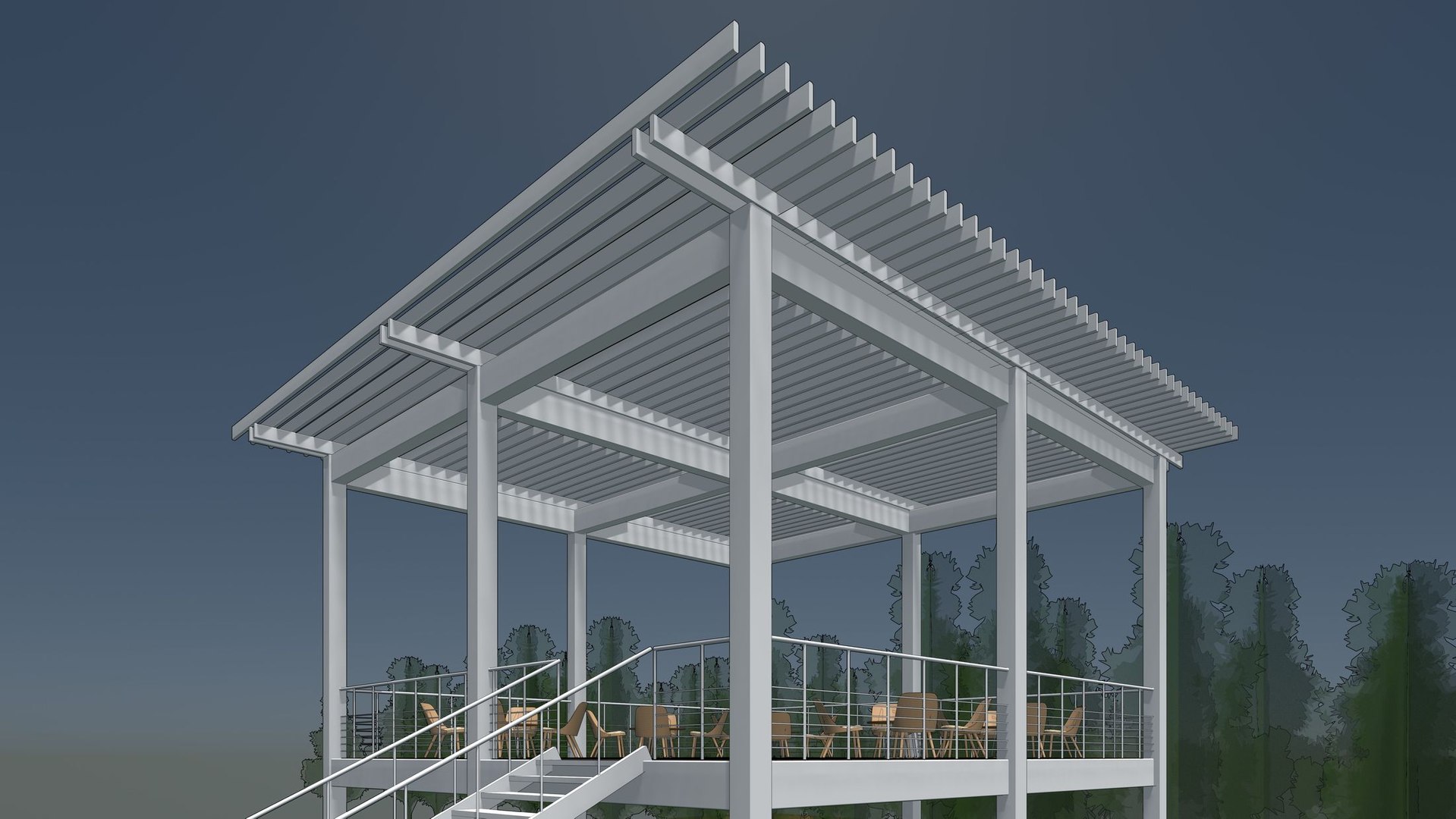 3D Model White Terrace - TurboSquid 2135771