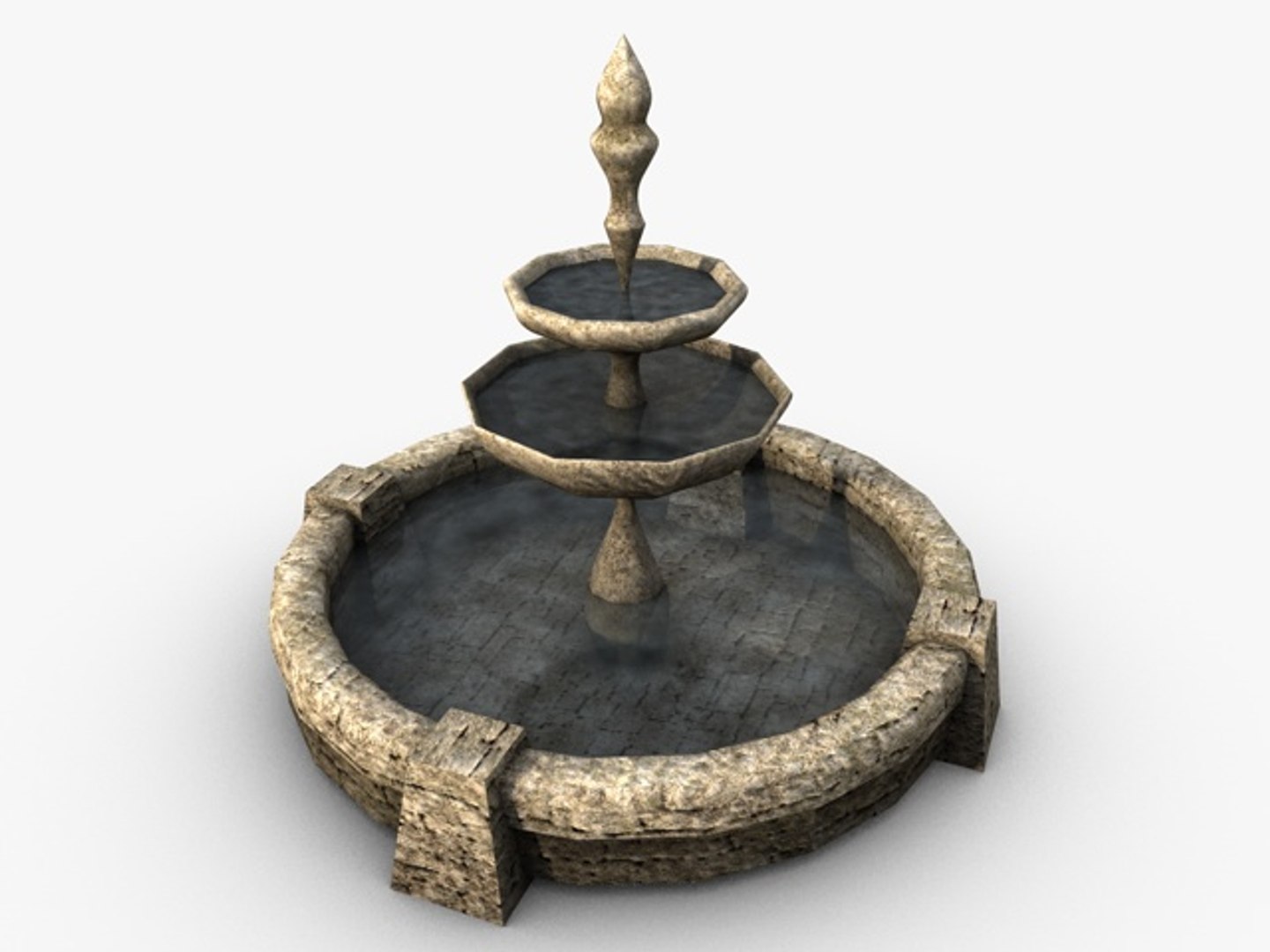 3d Fountain Realistic Model