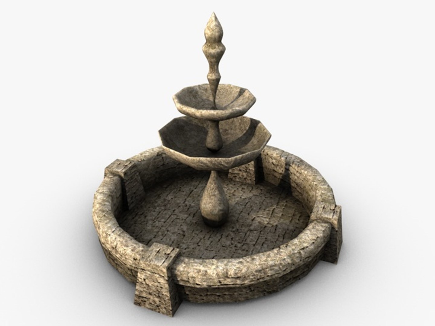3d Fountain Realistic Model