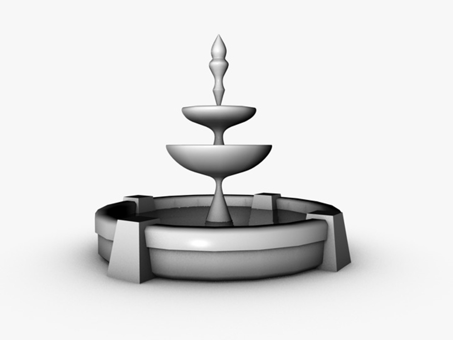 3d Fountain Realistic Model