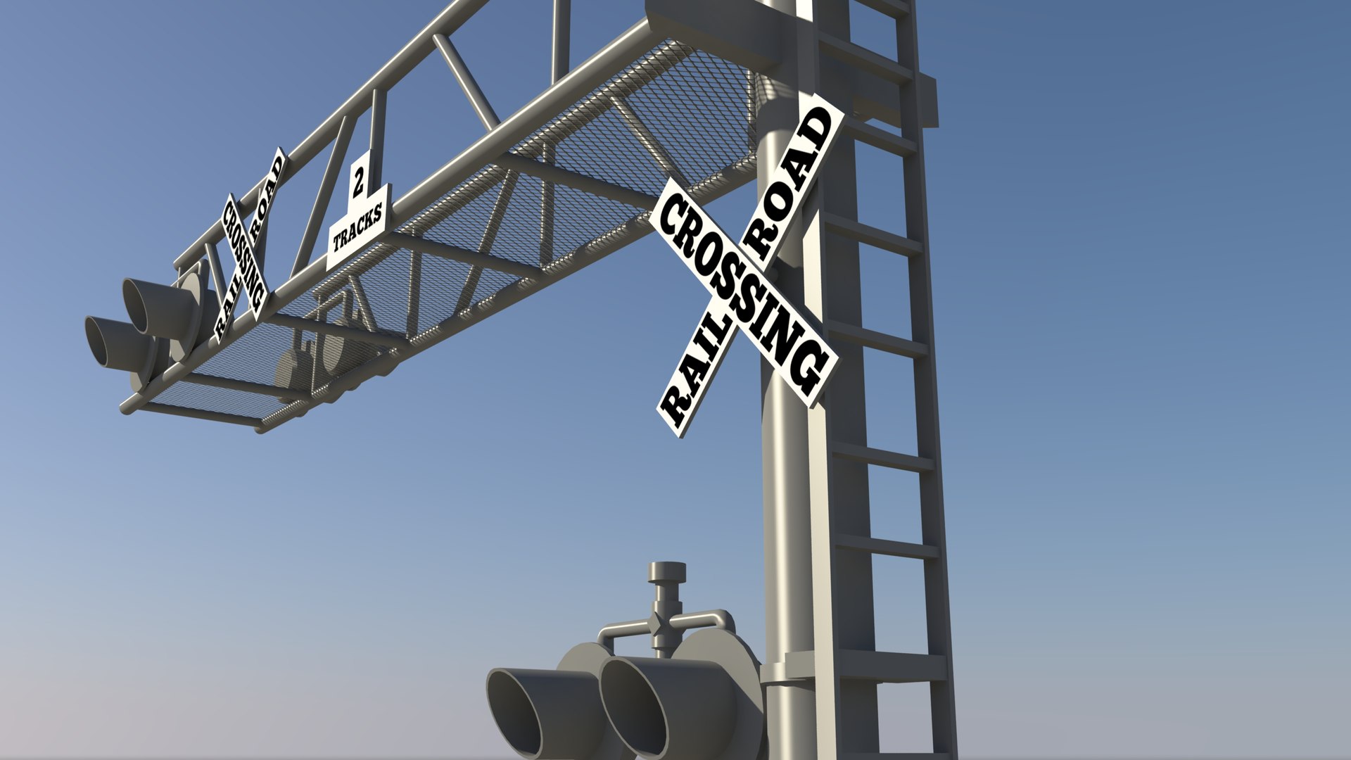 3d Rail Road Post