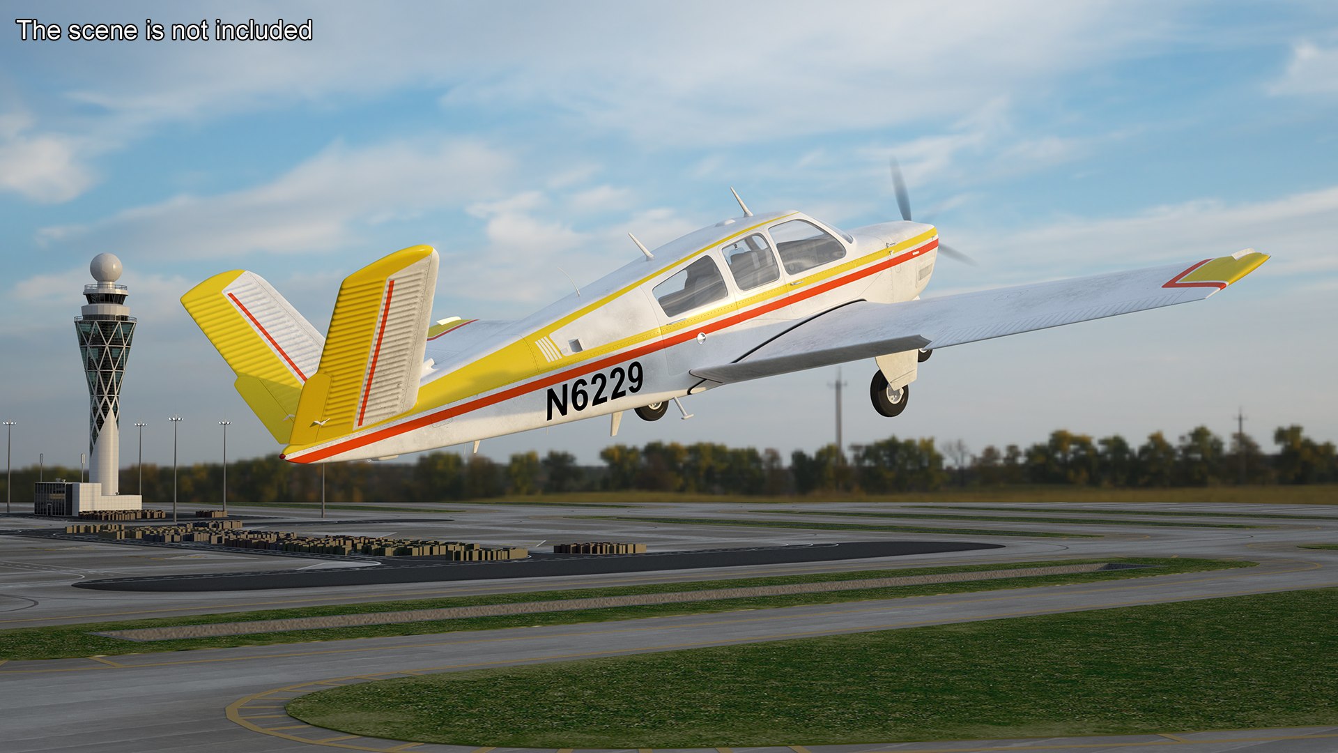 3D Single Engine Private Aircraft Beechcraft Bonanza S35 - TurboSquid ...