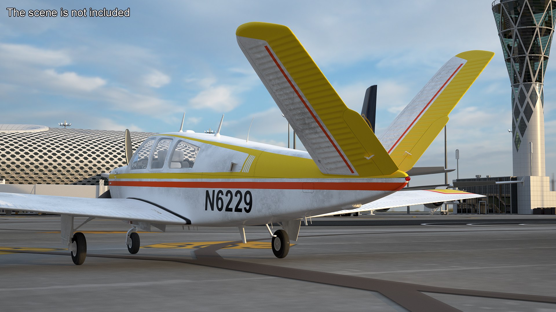 3D Single Engine Private Aircraft Beechcraft Bonanza S35 - TurboSquid ...
