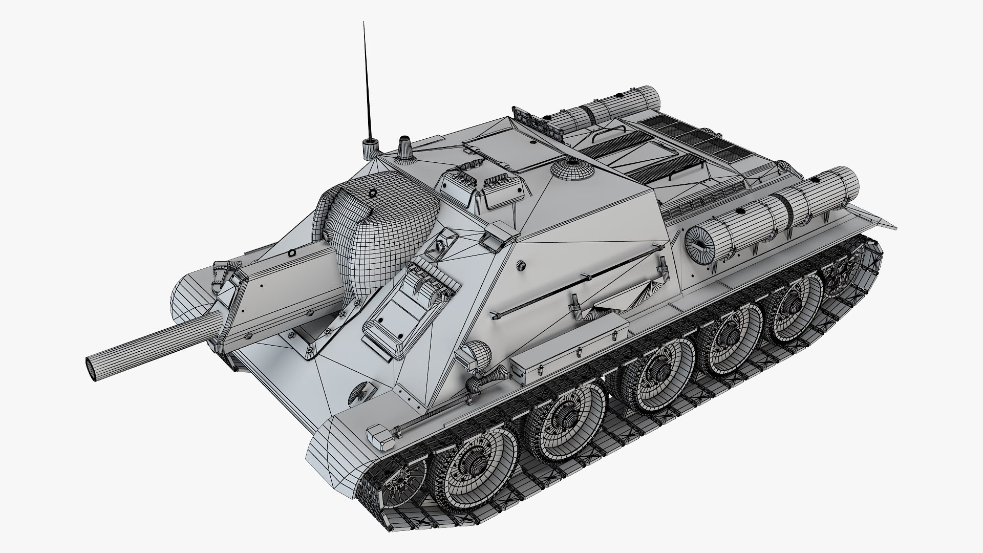 SU-122 Tank Green 3D Model - TurboSquid 1981715