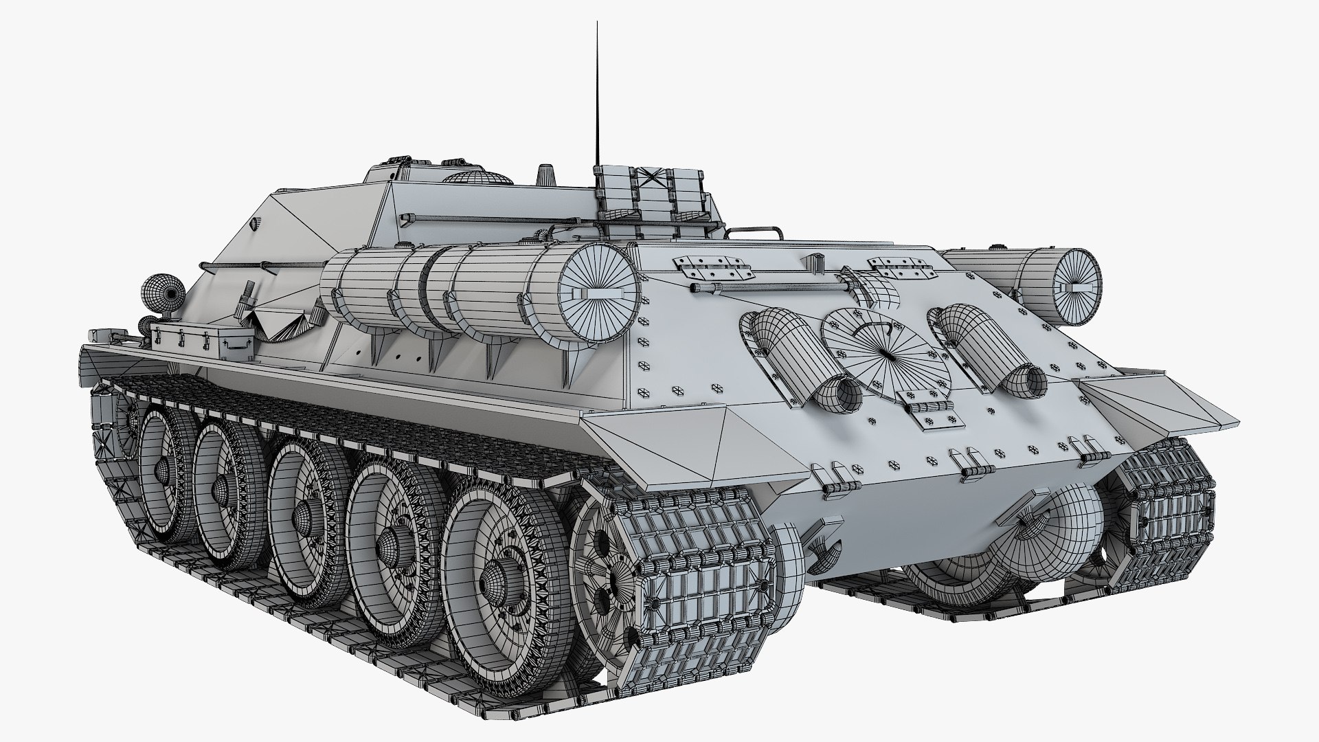 SU-122 Tank Green 3D Model - TurboSquid 1981715