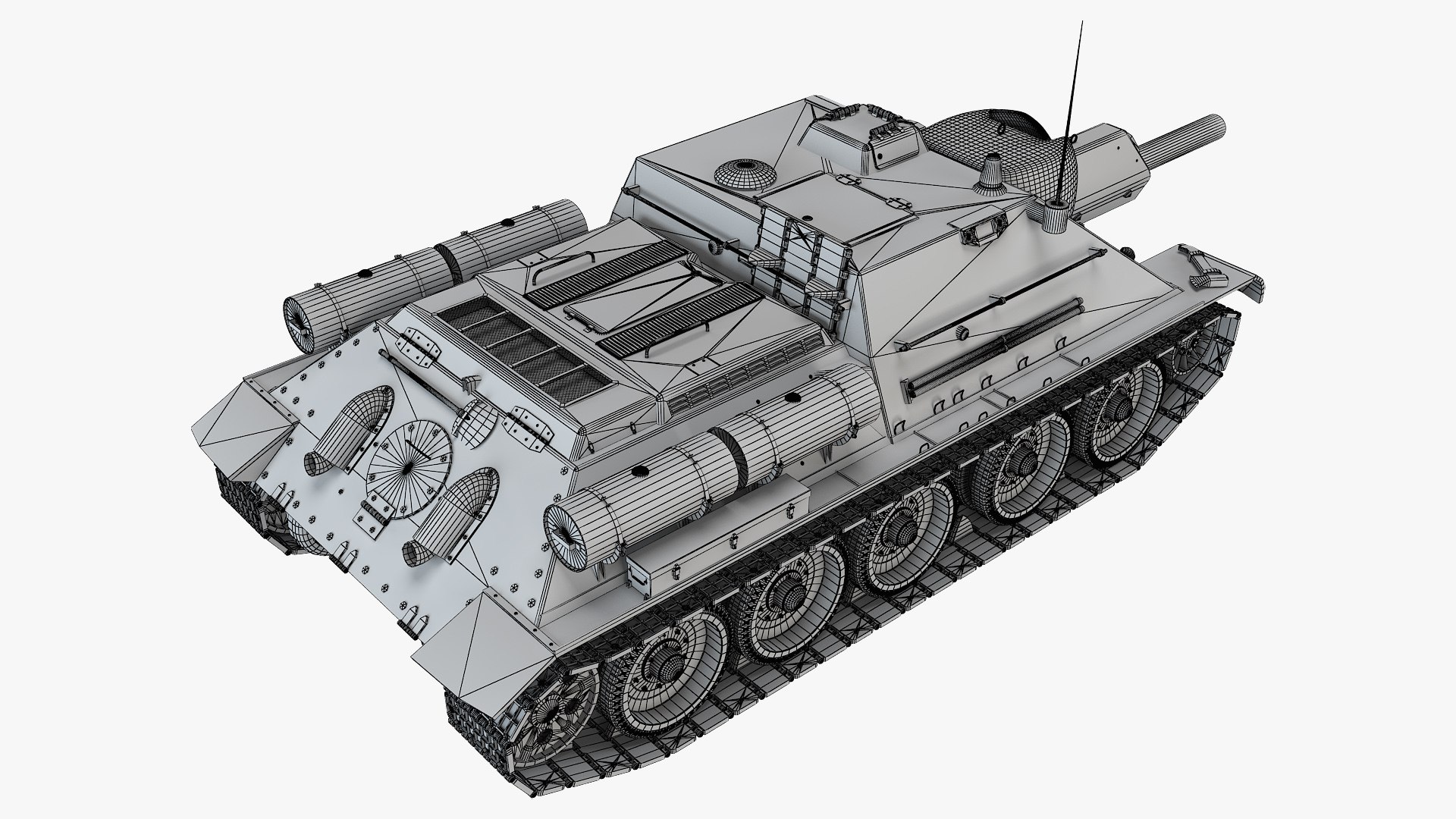 SU-122 Tank Green 3D Model - TurboSquid 1981715