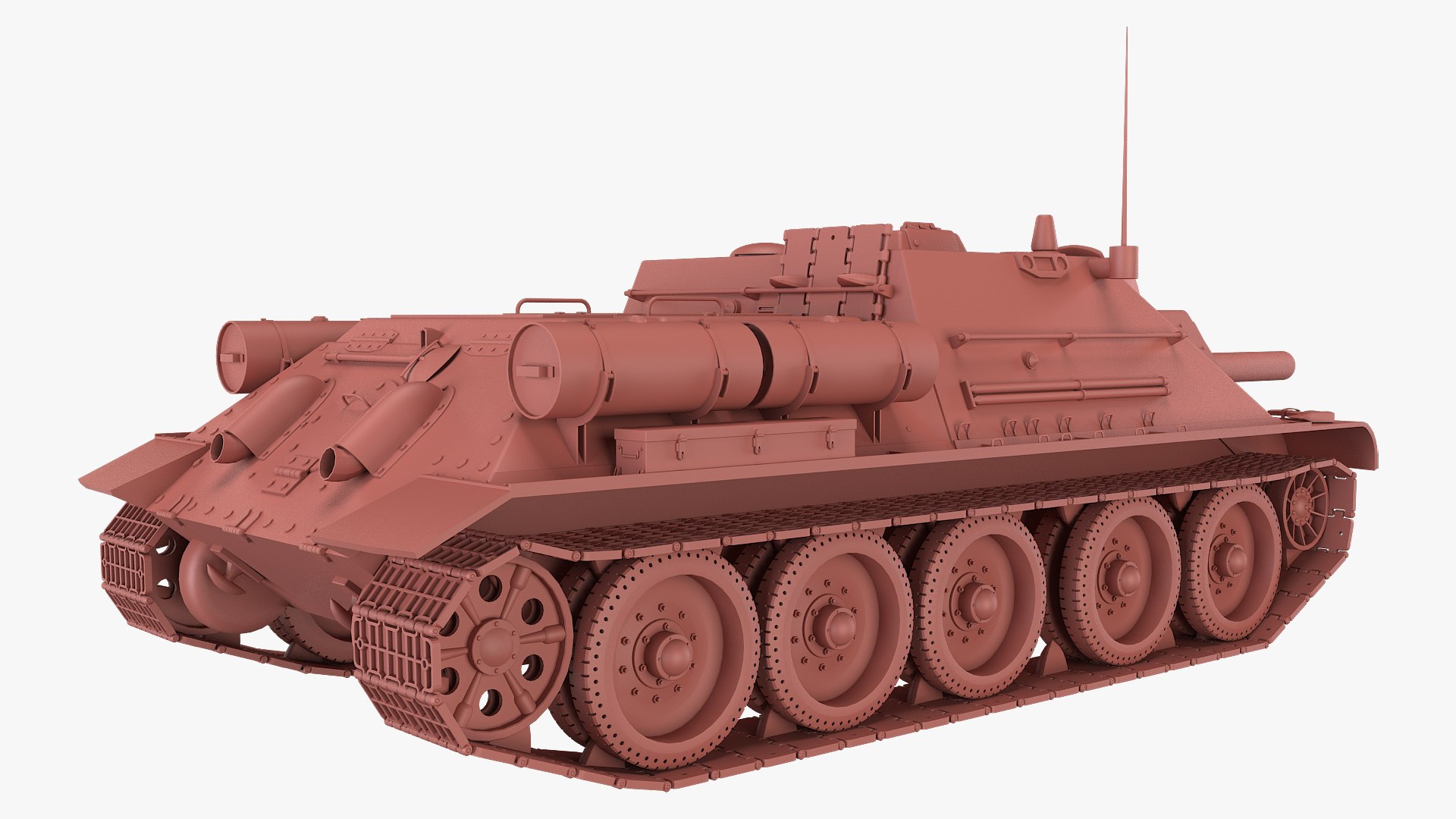 SU-122 Tank Green 3D Model - TurboSquid 1981715