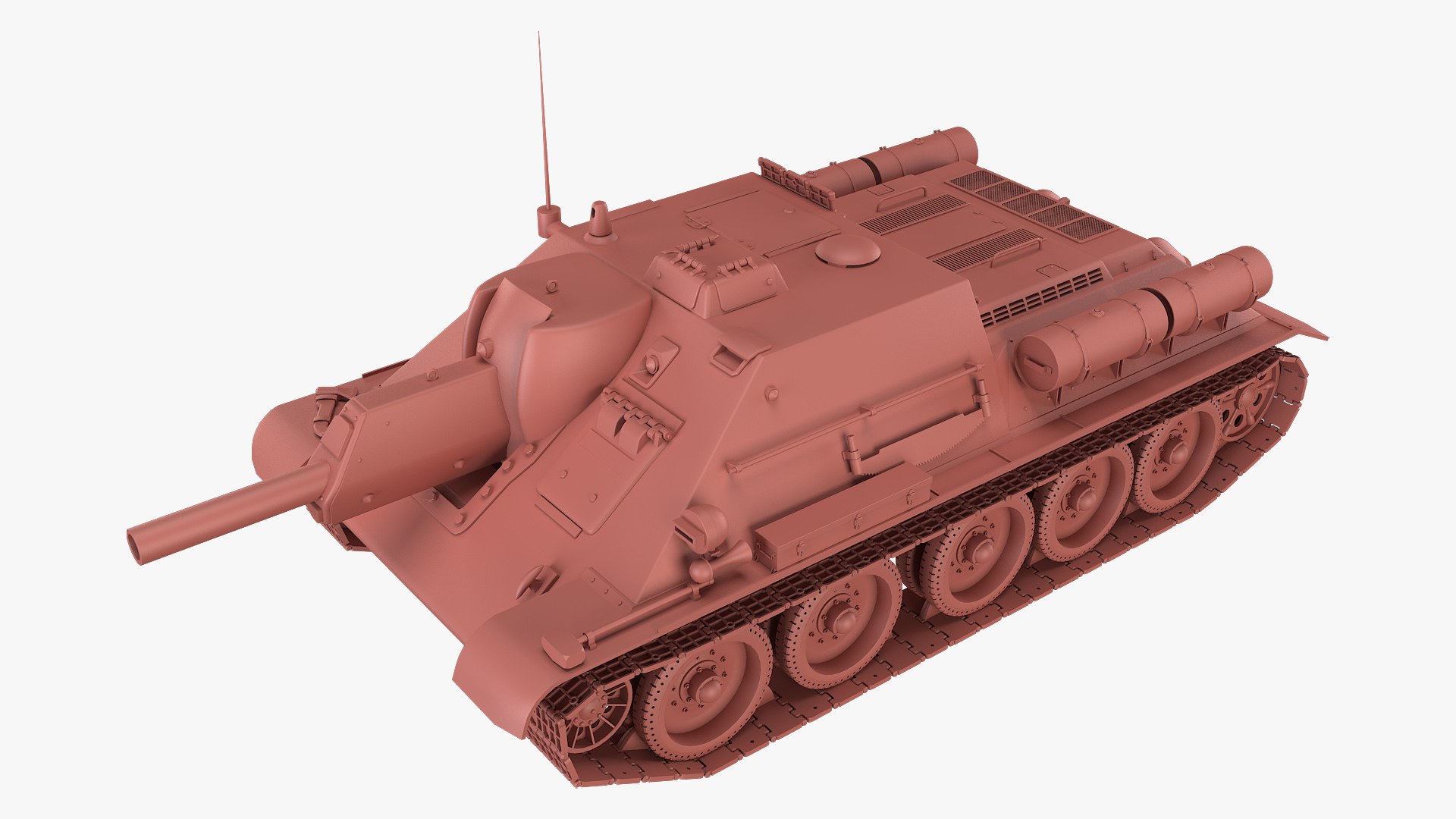 SU-122 Tank Green 3D Model - TurboSquid 1981715