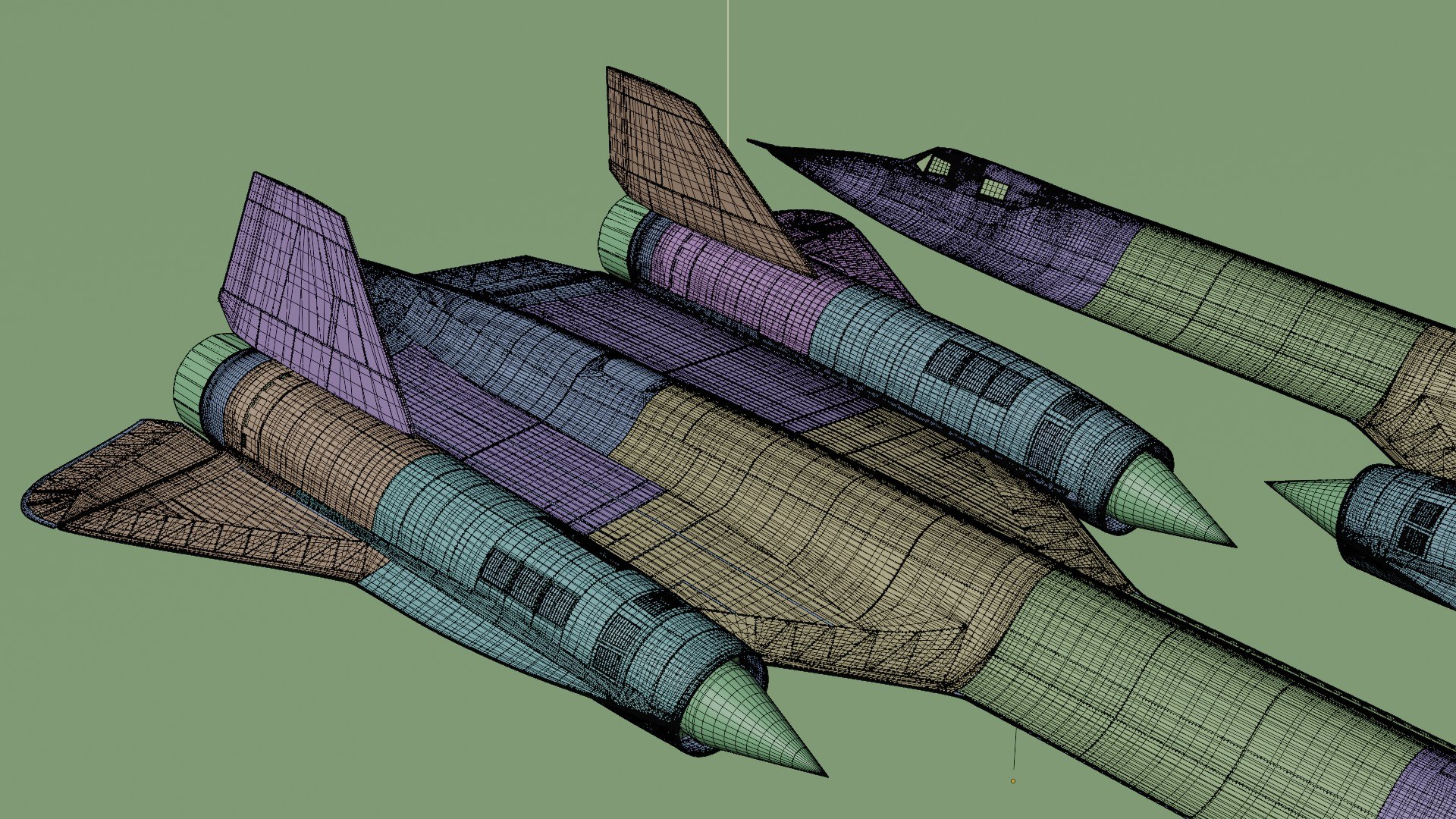 3D Lockheed SR 71 Blackbird Exterior Model - TurboSquid 2109587