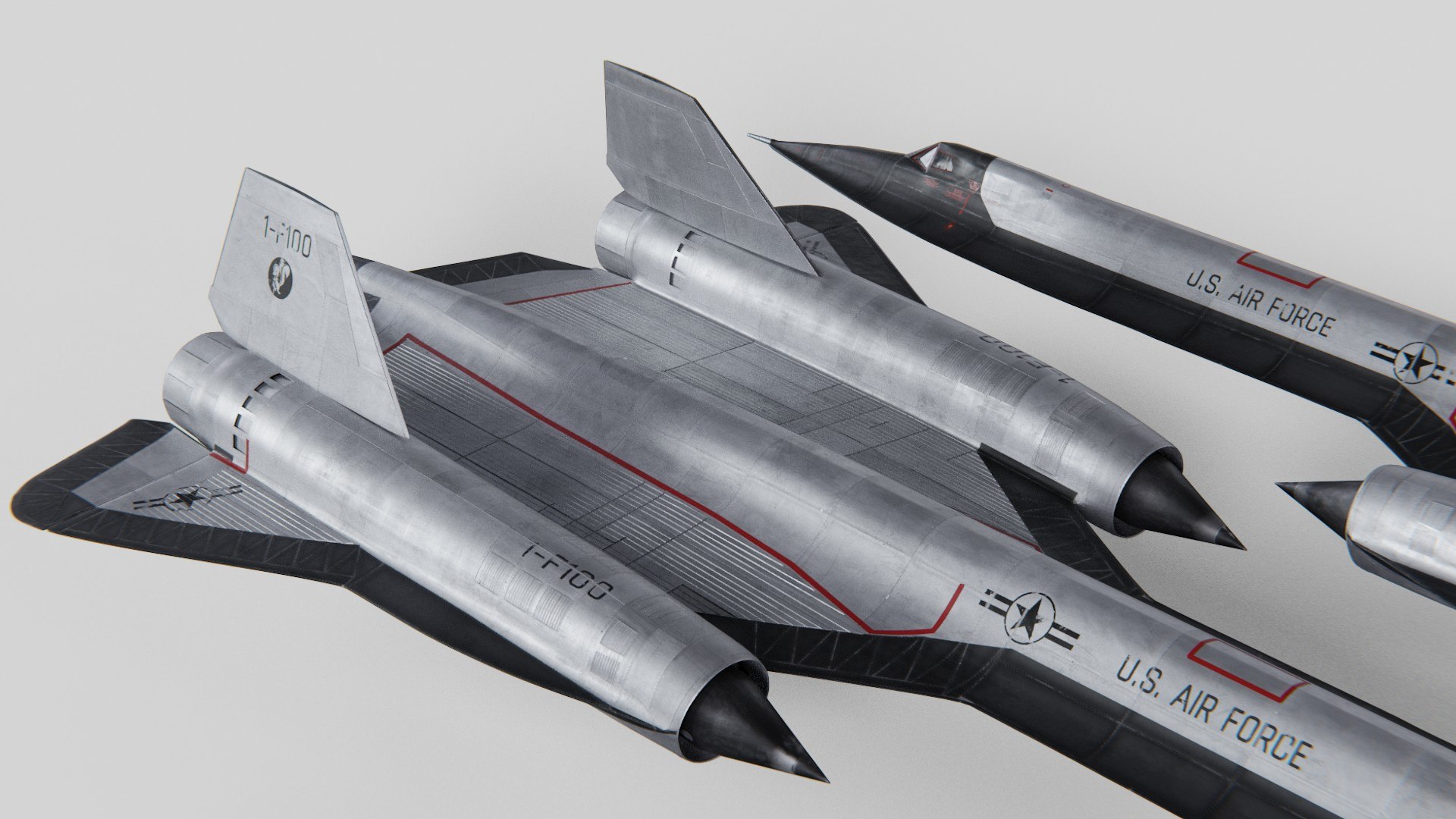 3D Lockheed SR 71 Blackbird Exterior Model - TurboSquid 2109587